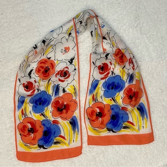 Unbranded | Accessories | Gorgeous Modern Floral Print Silky Scarf ...